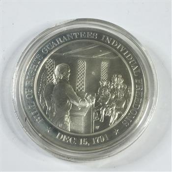 1.2 oz Proof Sterling Silver Historical Commemorative Medallion*Bill of ...