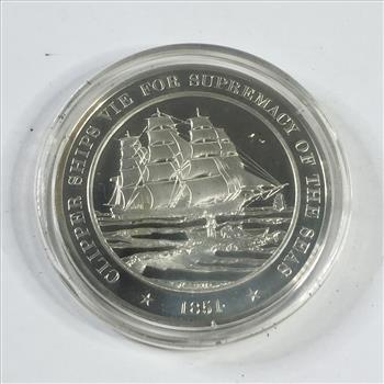 1.2 oz Proof Sterling Silver Historical Commemorative Medallion*Clipper ...