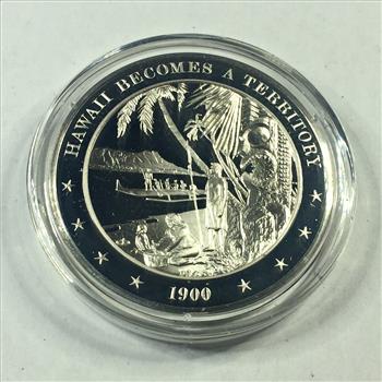 1.2 oz Proof Sterling Silver Historical Commemorative Medallion*Hawaii ...