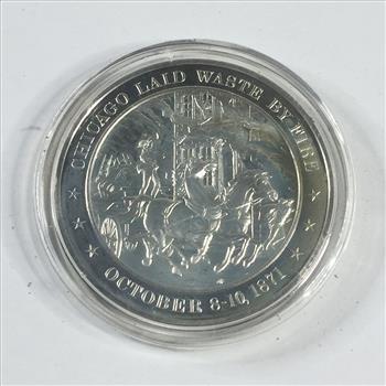 1.3 oz Proof Sterling Silver Historical Commemorative Medallion*Chicago ...