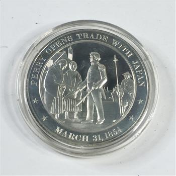 1.3 oz Proof Sterling Silver Historical Commemorative Medallion*Perry ...