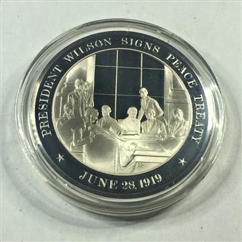 1.3 oz Proof Sterling Silver Historical Commemorative Medallion ...