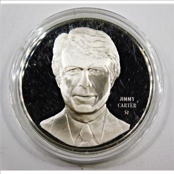 1.3oz Proof Silver Commemorative of Jimmy Carter*In Protective Capsule ...