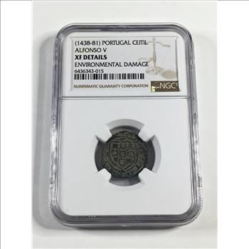 1438-81 Medieval Portugal Ceitil*Alfonso V*XF Details Environmental ...