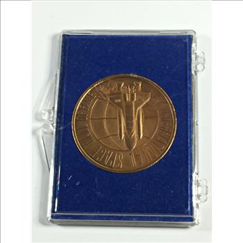 1.5" Diameter Metallic Medallion Commemorating the International Space ...