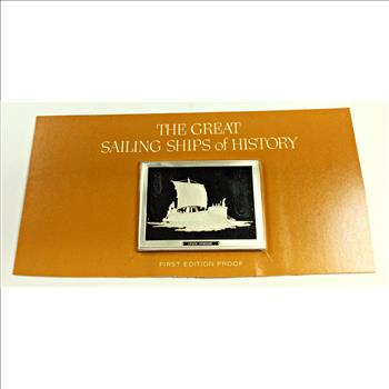 1500 Grains Sterling Silver Proof Ingot*Great Sailing Ships of History ...