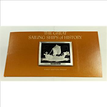 1500 Grains Sterling Silver Proof Ingot*Great Sailing Ships of History ...