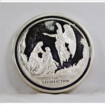 1.6 oz. Proof Sterling Silver Jesus Christ "The Resurrection" Medallion ...