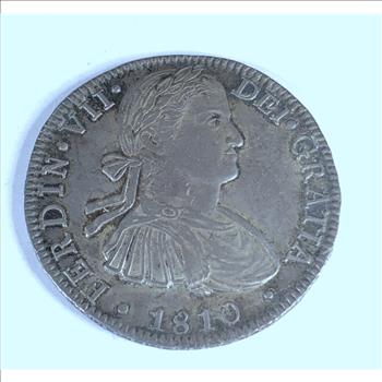 1810 Spanish Pilar Dollar Silver 8 Reale Coin in Original Condition ...