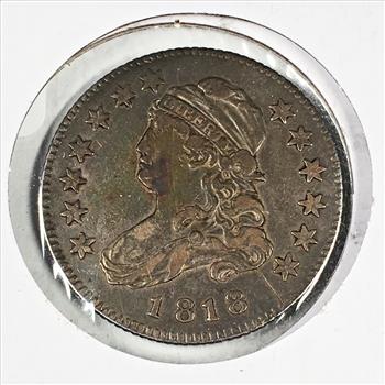 1818 Silver Capped Bust Quarter*LIBERTY Fully Visible | Property Room