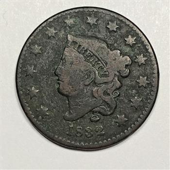 1832 US Matron Head Large Cent Full Liberty, nice surfaces | Property Room