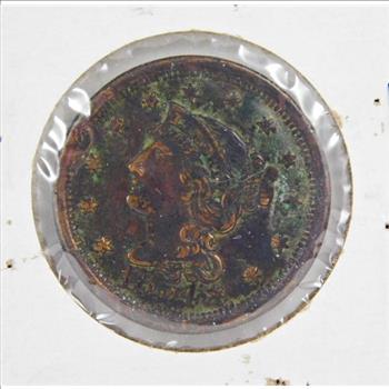 1854 Braided Hair Large Cent*LIBERTY Fully Visible | Property Room