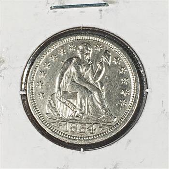 1854 (with arrows) Silver Seated Liberty Dime*LIBERTY Fully Visible | Property Room