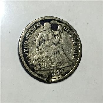 1877-CC Silver Seated Liberty Dime*Struck at Carson City | Property Room