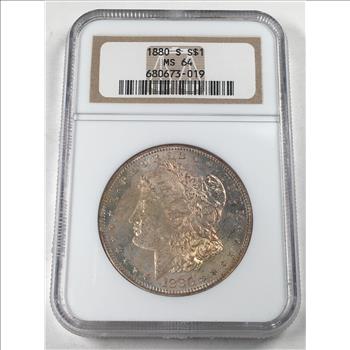 1880 Morgan Silver Dollar*Graded MS64 by NGC | Property Room