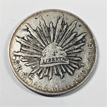 1888Mo Mexico First Republic Spanish Colony Silver 8 Reales*ASW: 0 ...