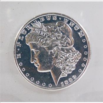 1889-CC Proof Silver Layered Morgan Silver Dollar Replica | Property Room