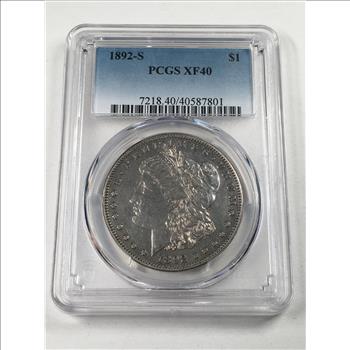 1892-S Morgan Silver Dollar*Graded XF40 by PCGS | Property Room