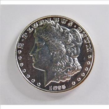 1895-P Morgan Dollar Silver Layered Tribute Proof Replica | Property Room