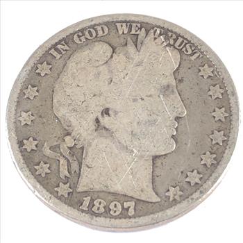1897 Silver Barber Half Dollar | Property Room