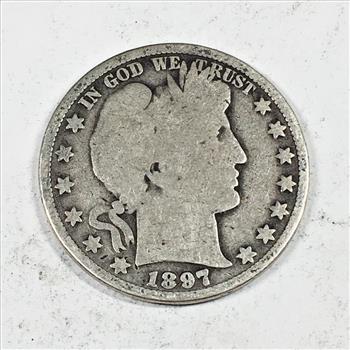 1897 Silver Barber Half Dollar | Property Room