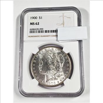 1900 Morgan Silver Dollar*Graded MS62 by NGC | Property Room