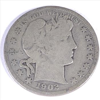 1902 Silver Barber Half Dollar | Property Room