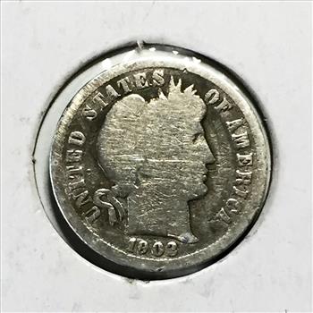1902-O Silver Barber Dime*Struck at New Orleans | Property Room
