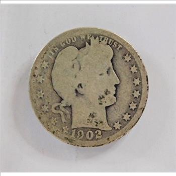 1902-O Silver Barber Quarter*Struck at New Orleans | Property Room