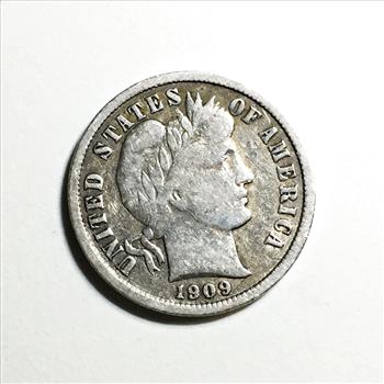 1909 Silver Barber Dime*LIBERTY Fully Visible | Property Room