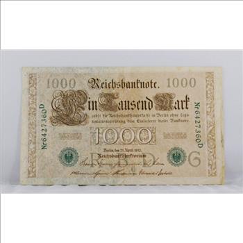 1910 Germany Reichsbanknote 1000 Mark Note | Property Room