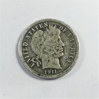 1911 Silver Barber Dime | Property Room