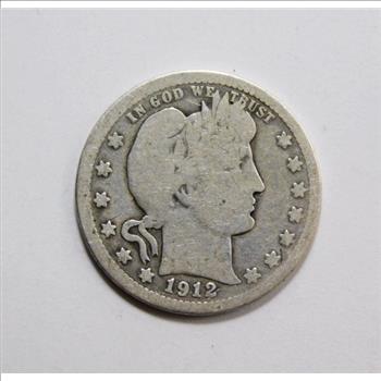 1912 Silver Barber Quarter | Property Room