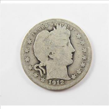 1912 Silver Barber Quarter | Property Room