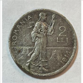 1914 Romania Silver 2 Lei | Property Room