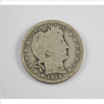 1914-D Silver Barber Quarter | Property Room