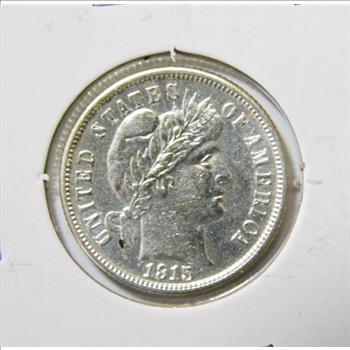 1915-S Silver Barber Dime - High Grade San Francisco Minted Coin ...