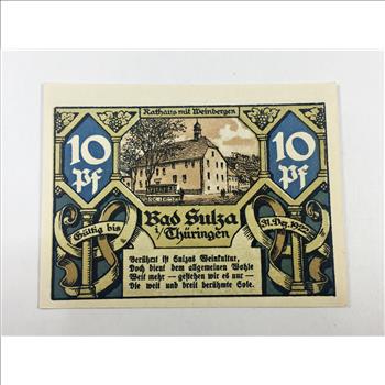 1921 Germany 10 Pfennig Notgeld Note | Property Room