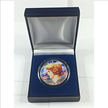 1922 Colorized Peace Silver Dollar*In Capsule Plus Display/Gift Box ...