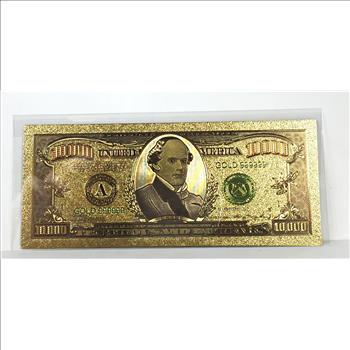 1934 $10,000 Gold Foil Federal Reserve Replica Note*New*Perfect ...