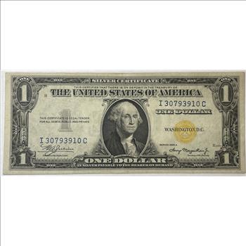 1935A $1 Yellow Seal WWII Emergency Issue North Africa Silver ...