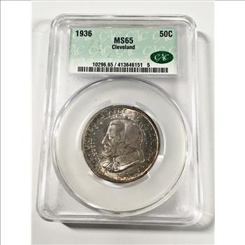 1936 Cleveland Centennial/Great Lakes Exposition Commemorative Silver ...