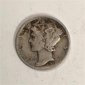 1937 S Silver Mercury Dime *Complete your Set | Property Room