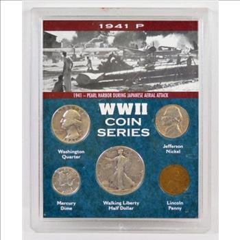 1941-P WWII Coin Series*Silver Quarter, Silver Half Dollar, Silver Dime ...