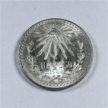 1944 Mexico Silver Peso - HIGH GRADE Brilliant Uncirculated w/Original ...