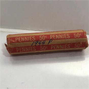 1944 P Wheat Back Lincoln Cent Roll *50 Coins | Property Room