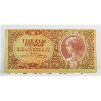 1945 Hungary 10,000 Pengo World War II Bank Note | Property Room