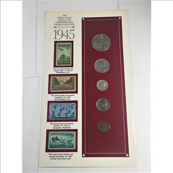 1945 United States Silver Mint Set*Also Four 1945 3c Military/Iwo Jima ...