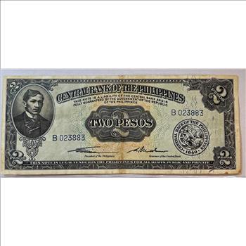 1949 Philippines 2 Pesos Note | Property Room