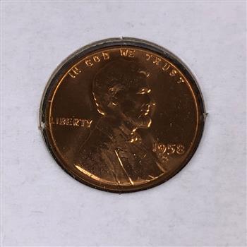 1958 D/D Repunched Mint Mark Wheat Cent Error Coin High Grade Details ...